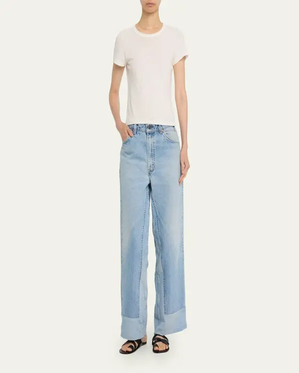 B Sides Reworked Cropped Culotte Jeans - Vintage Indigo