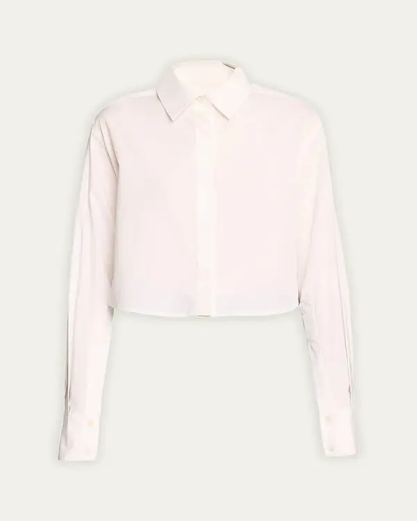 Simkhai Renata Cropped Shirt - White