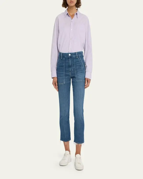 AMO Easy Straight Crop Jeans