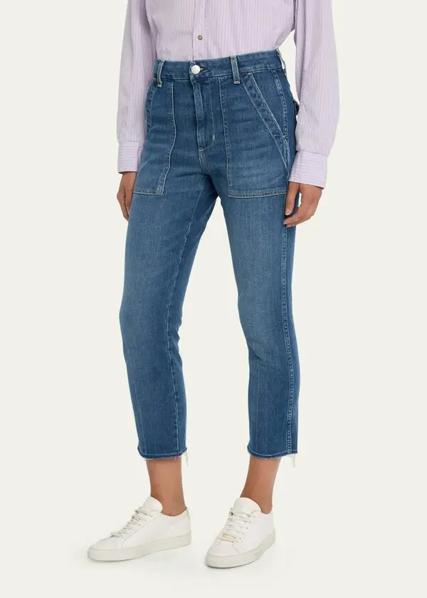 AMO Easy Straight Crop Jeans