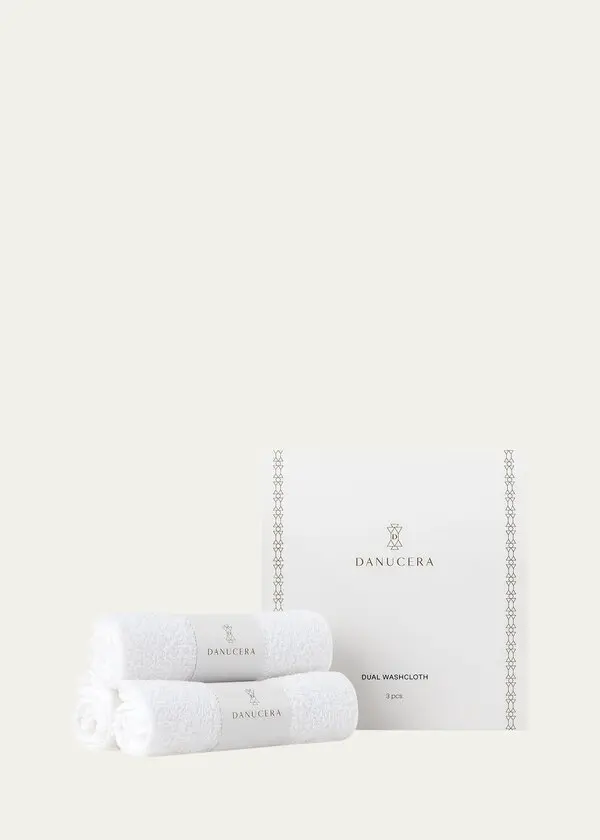 DANUCERA Dual Washcloth, Three Pack