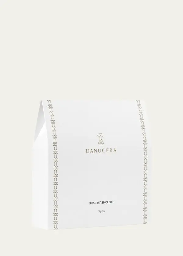 DANUCERA Dual Washcloth, Three Pack