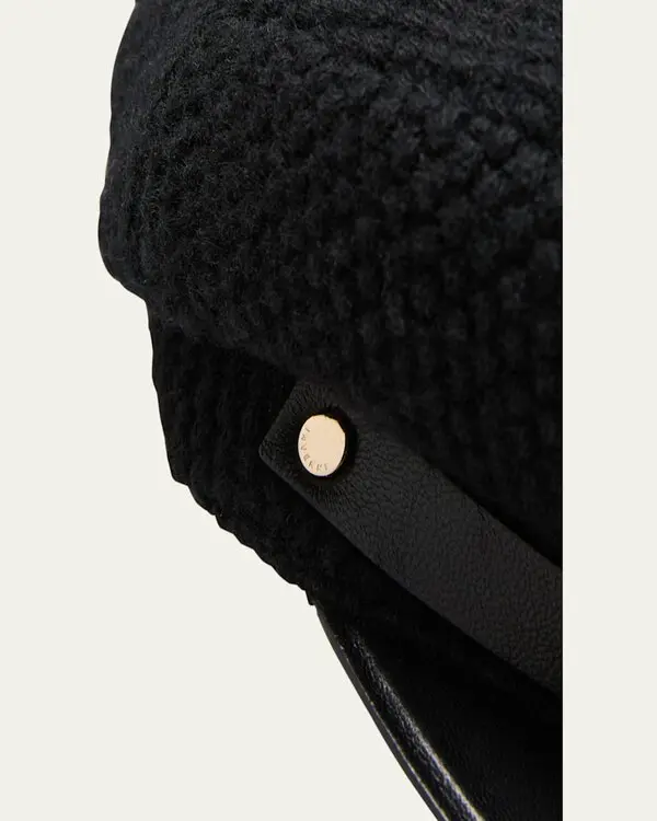 Inverni Woven Cashmere-blend Newsboy Cap