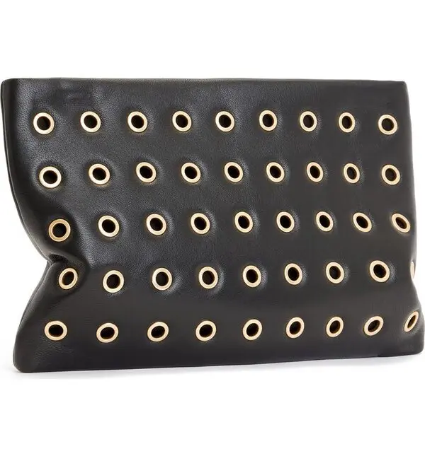ALLSAINTS Bettina Eyelet Leather Clutch
