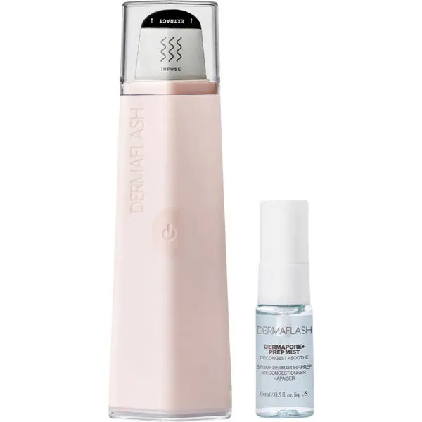 DERMAFLASH Dermapore+ Ultrasonic Pore Extractor + Skincare Infuser - Blush