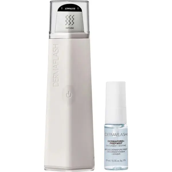 DERMAFLASH Dermapore+ Ultrasonic Pore Extractor + Skincare Infuser - Stone