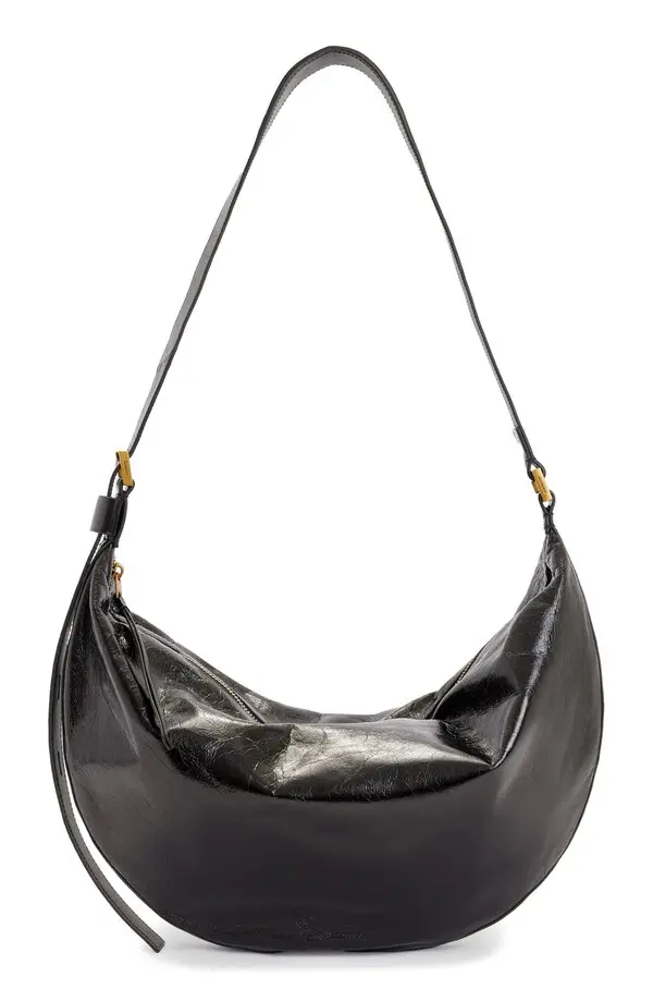 ALLSAINTS Half Moon Leather Shoulder Bag