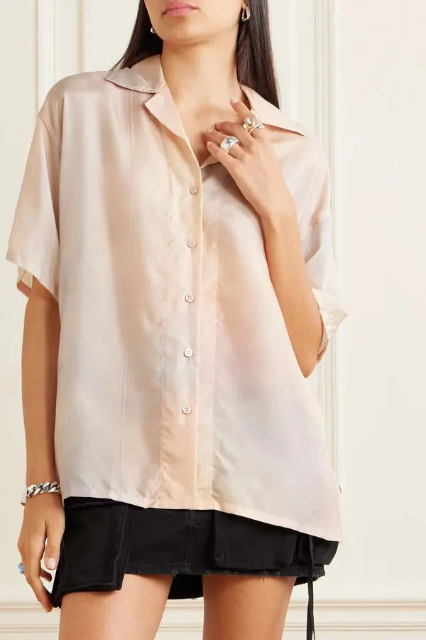 Acne Studios Silk-habotai Shirt - Baby Pink