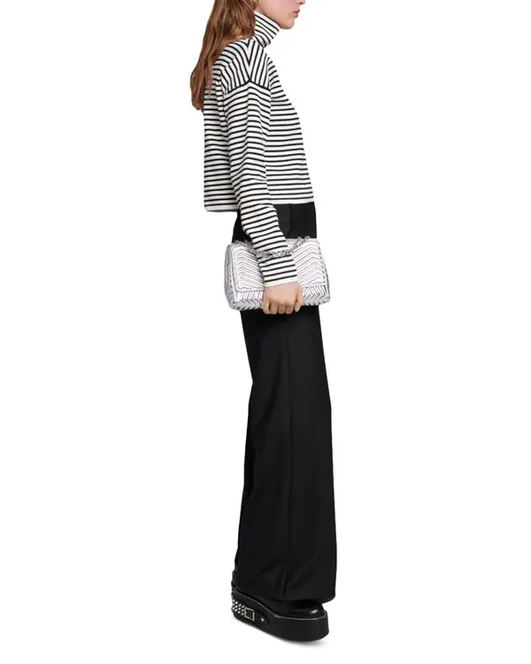 Maje Pimano Flare Leg Trousers - Black