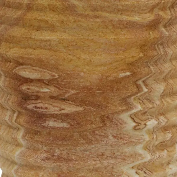 TOV FURNITURE Saava Ribbed Stone Vase In Sandstone