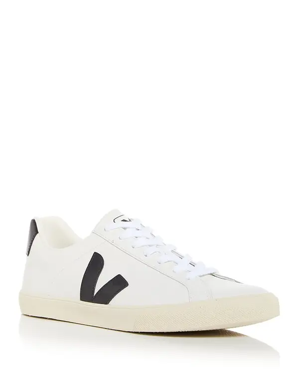VEJA Esplar Low Top Leather Sneakers - White/black