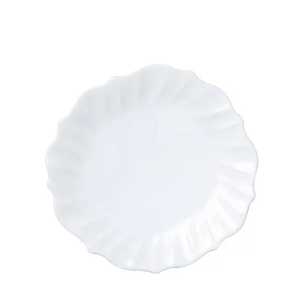VIETRI Incanto Ruffle Stoneware Dinner Plate - White