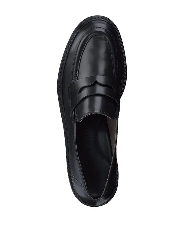 Paul Green Samone Patent Leather Loafer Flats - Black Brush Leather