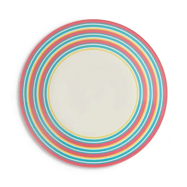 SPODE Calypso 9.5 Salad Plates, Set Of 4 - Multi Stripe