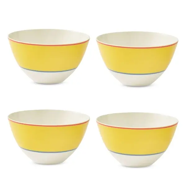 SPODE Calypso Bowls, Set Of 4 - Yellow