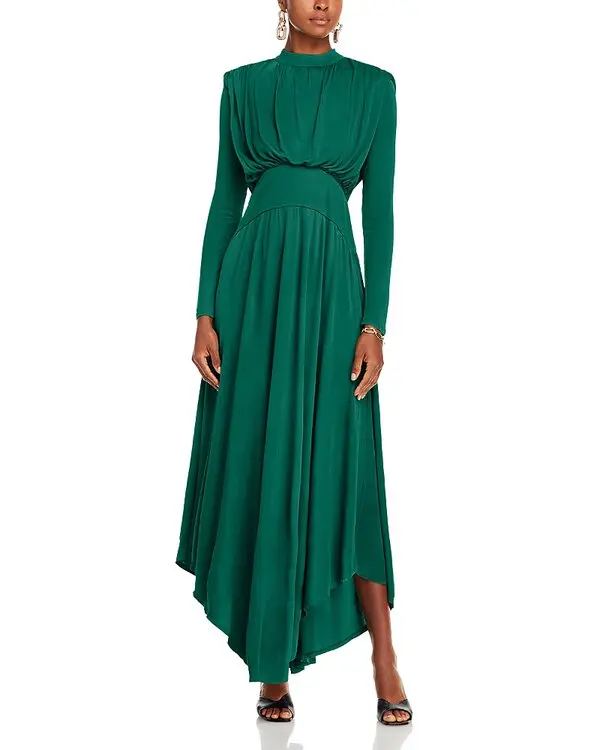 farm formal dresses FARM Rio Black Majestic Garden Buttoned Puff Sleeve Maxi Dress, Majestic Garden Black / S main image 1