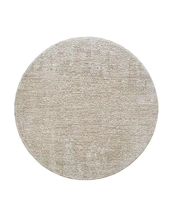 LIVABLISS Masterpiece Mpc-2322 Round Area Rug, 7'10 X 7'10 - Brown/taupe