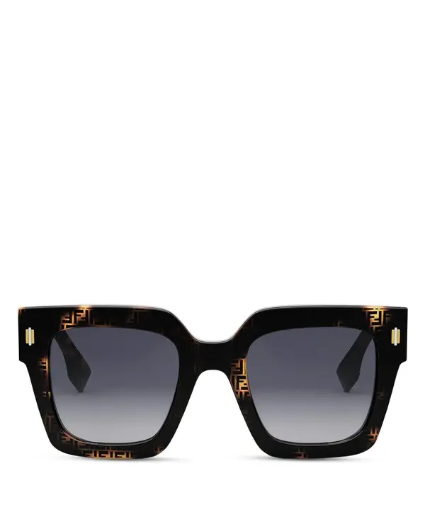 Fendi Roma Square Sunglasses - Havana/gray Gradient