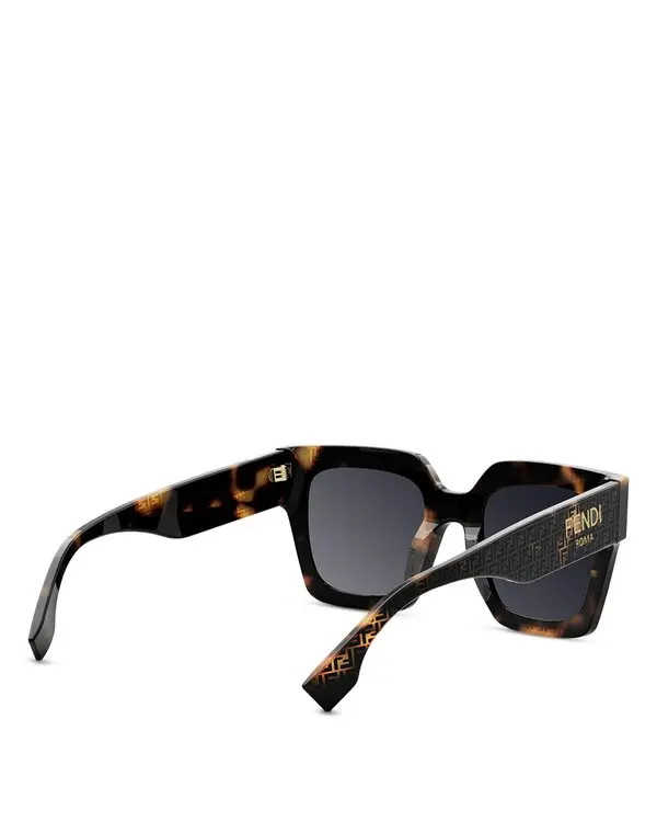 Fendi Roma Square Sunglasses - Havana/gray Gradient