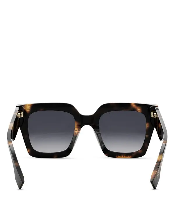Fendi Roma Square Sunglasses - Havana/gray Gradient