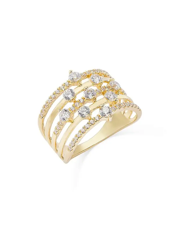 Bloomingdale'S Diamond Multirow Statement Ring - Gold
