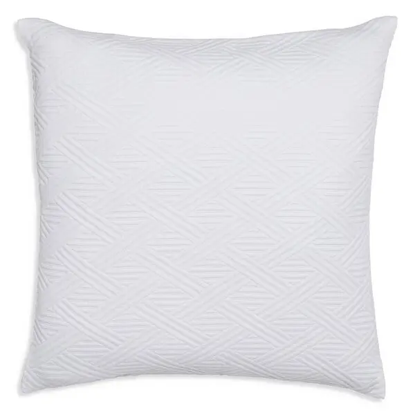 Frette Cotton Geometrics Decorative Cushion Exclusive - White