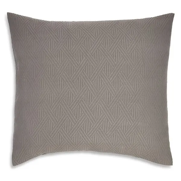 Frette Cotton Geometrics Euro Sham Exclusive - Slate Grey