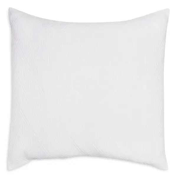 Frette Cotton Geometrics Euro Sham Exclusive - White