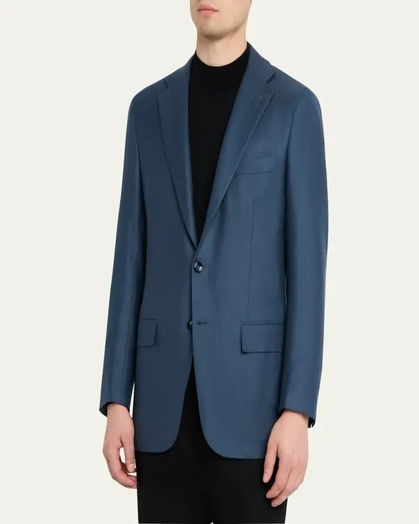 Kiton Solid Cashmere Sport Coat