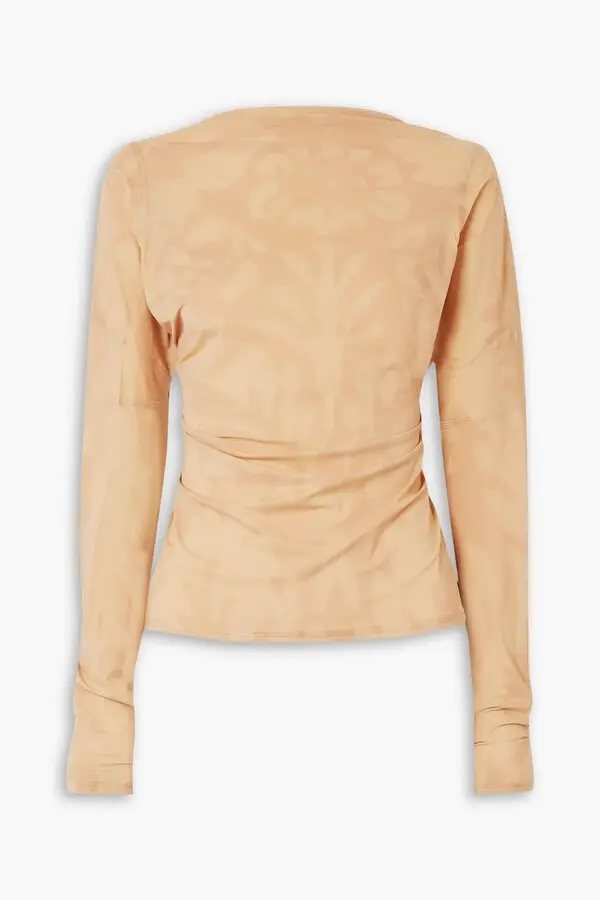 Ioannes Kylie Printed Stretch-jersey Top