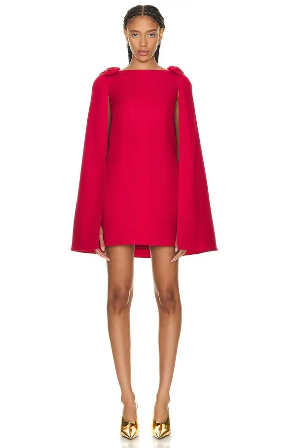 red flare dress with sleeves Betty Lace Fit and Flare Mini Dress • Shop American Threads Dress Shop Crimson / M main image 1