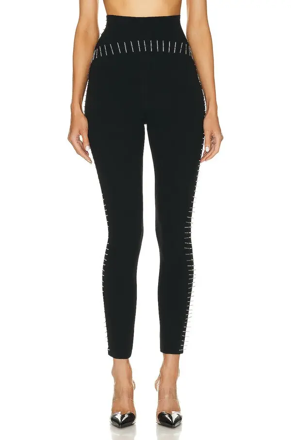 Alaïa Embroidered Legging In Black