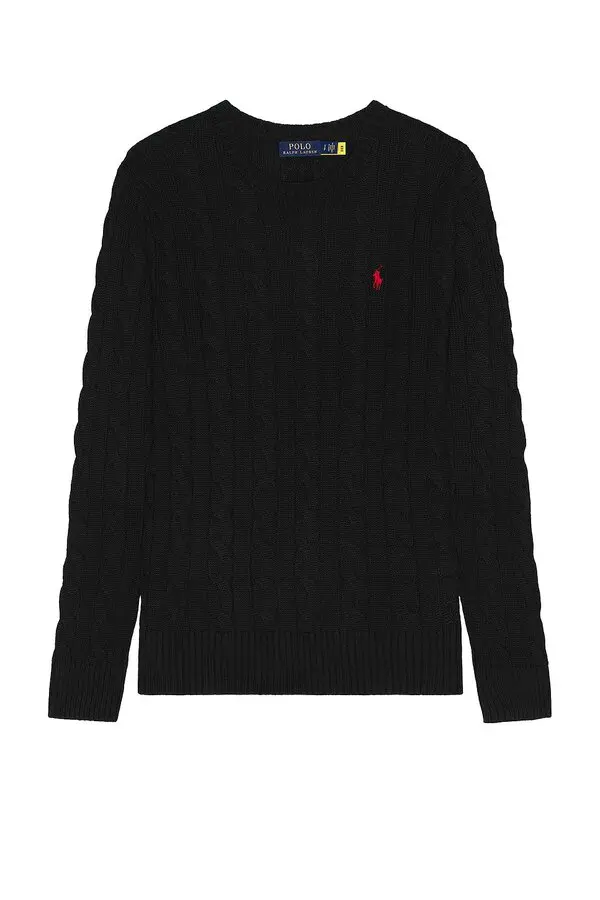 Polo Ralph Lauren Cable Knit Cotton Sweater - Black