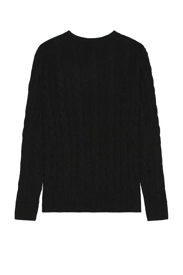 Polo Ralph Lauren Cable Knit Cotton Sweater - Black