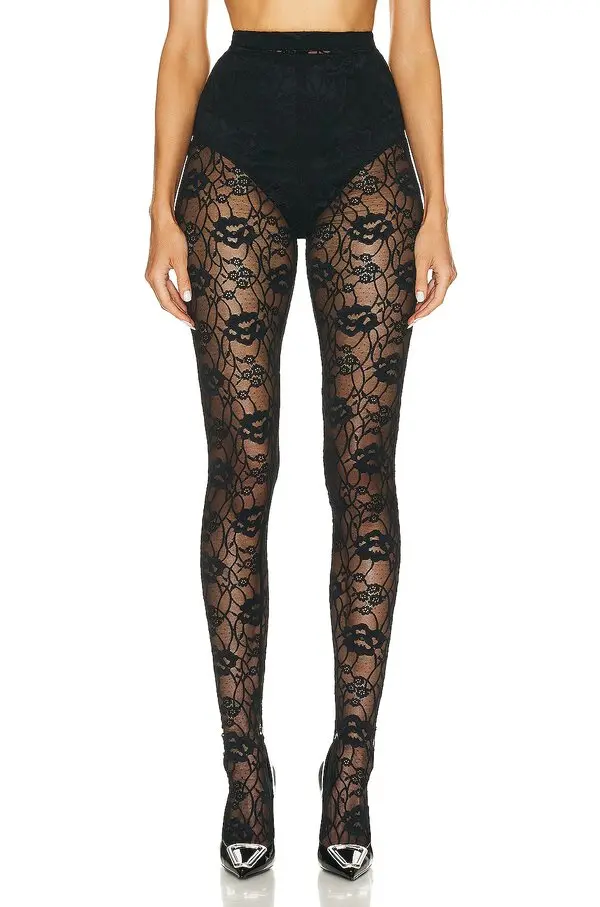 Saint Laurent Lace Legging - Noir