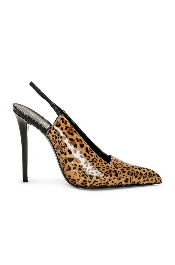 Saint Laurent Raven Slingback Pump