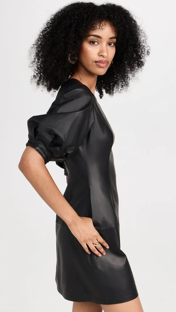 sachin and babi light blue dress Jason Wu Collection Turtleneck Maxi Dress | Black main image 1