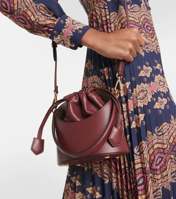 Etro Secchiello Mini Leather Bucket Bag