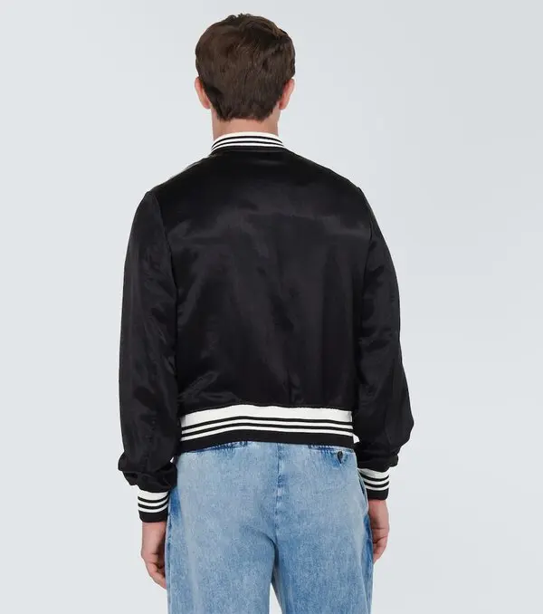 Amiri Satin Varsity Jacket