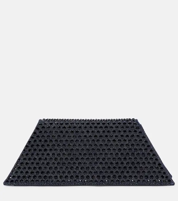 Amina Muaddi Superamini Yigit Clutch - Blue