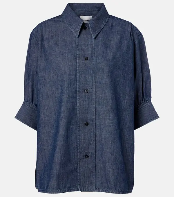 JIL SANDER Cotton Poplin Shirt - Blue