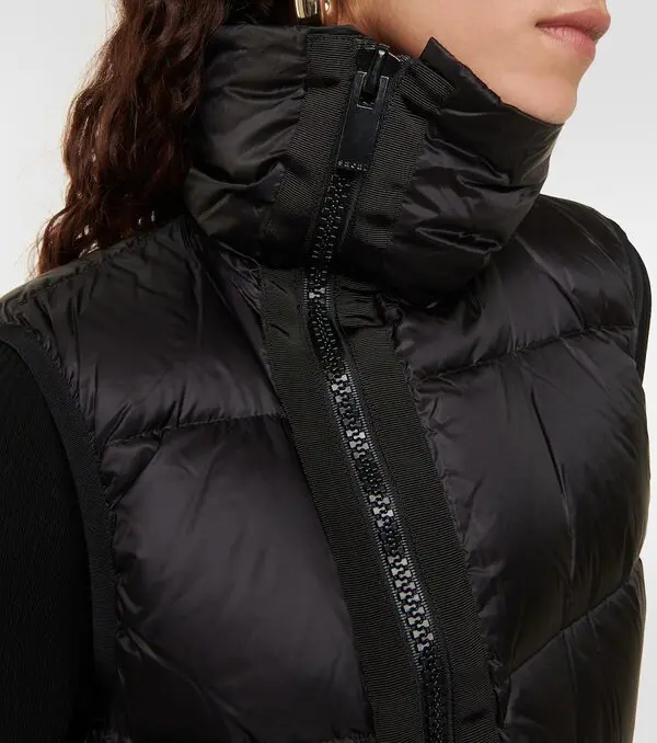 Sacai Asymmetric Quilted Down Vest - Black