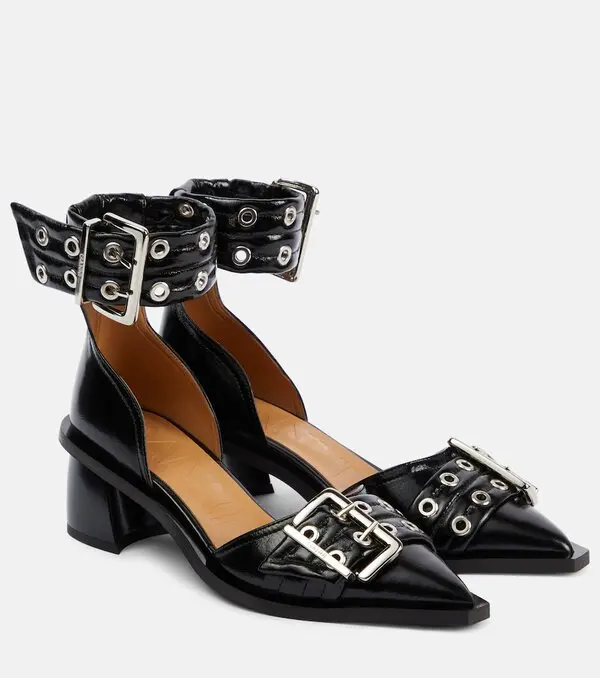 GANNI Embellished Pumps - Black