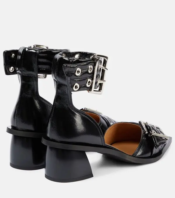 GANNI Embellished Buckle Pumps - Black
