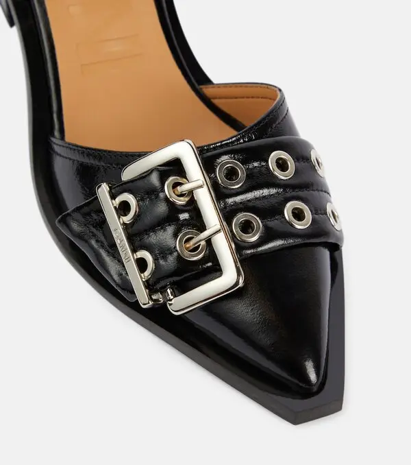 GANNI Embellished Buckle Pumps - Black
