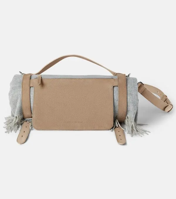 Brunello Cucinelli Leather Blanket Holder