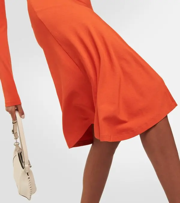 MARANT ETOILE Lania Jersey Midi Dress - Orange