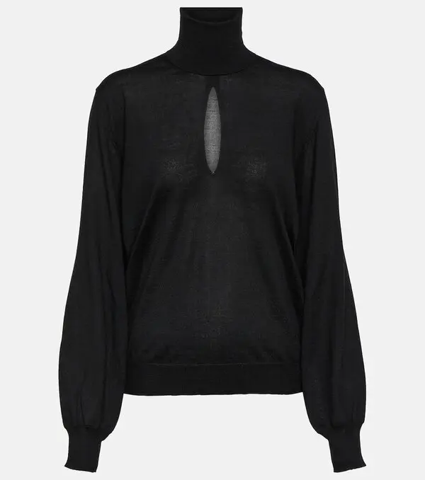 TOM FORD Cutout Cashmere And Silk Turtleneck Sweater