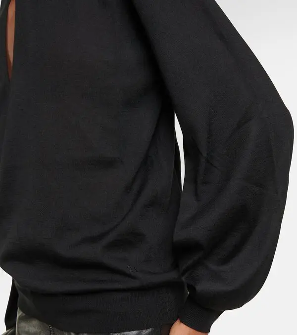 TOM FORD Cutout Cashmere And Silk Turtleneck Sweater
