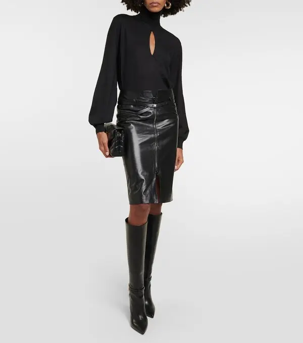 TOM FORD Cutout Cashmere And Silk Turtleneck Sweater